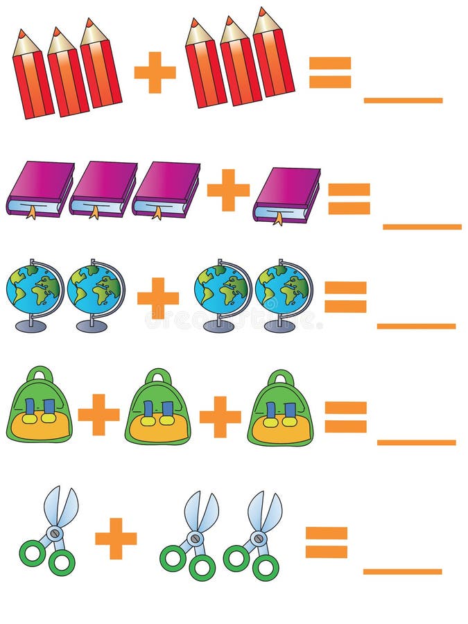Math for children stock illustration. Illustration of educational ...