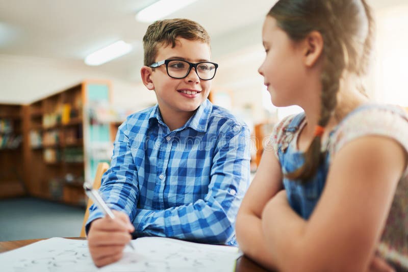 Math, Children or Students with Smile in Library for Education, Child ...