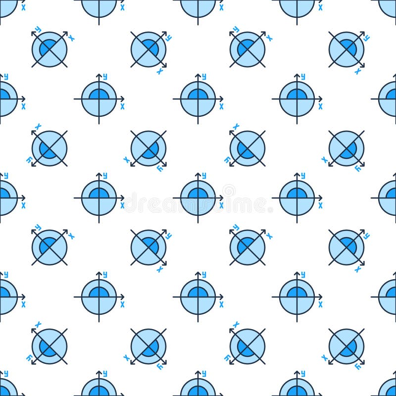 Math Circle Vector Concept Blue Simple Seamless Pattern Stock ...