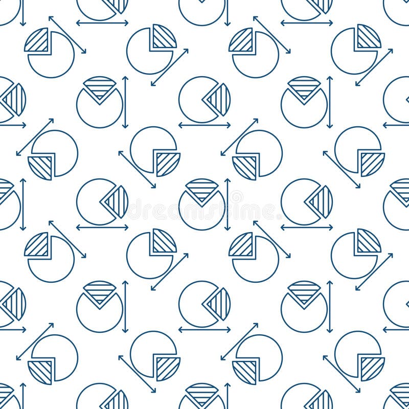 Math Circle Vector Mathematics Concept Line Simple Seamless Pattern ...