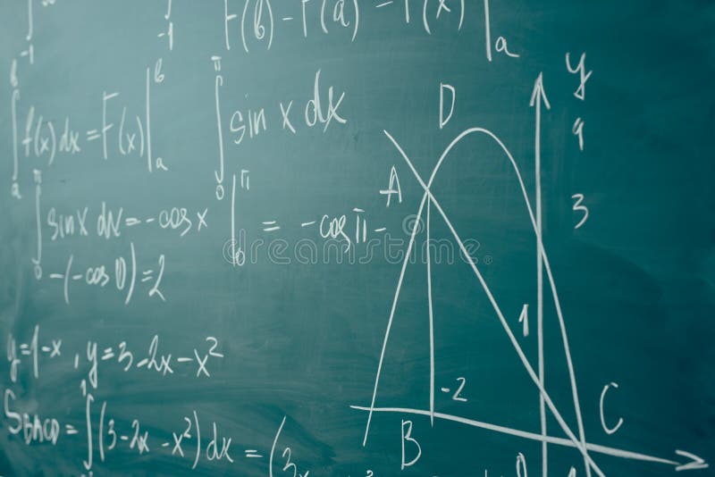 Algebra formulas close up. stock image. Image of teach - 14165683