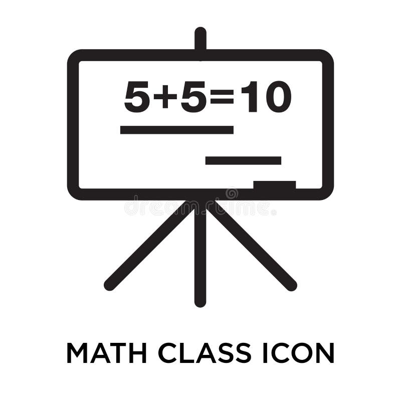 Math Class Icon Vector Sign and Symbol Isolated on White Background ...