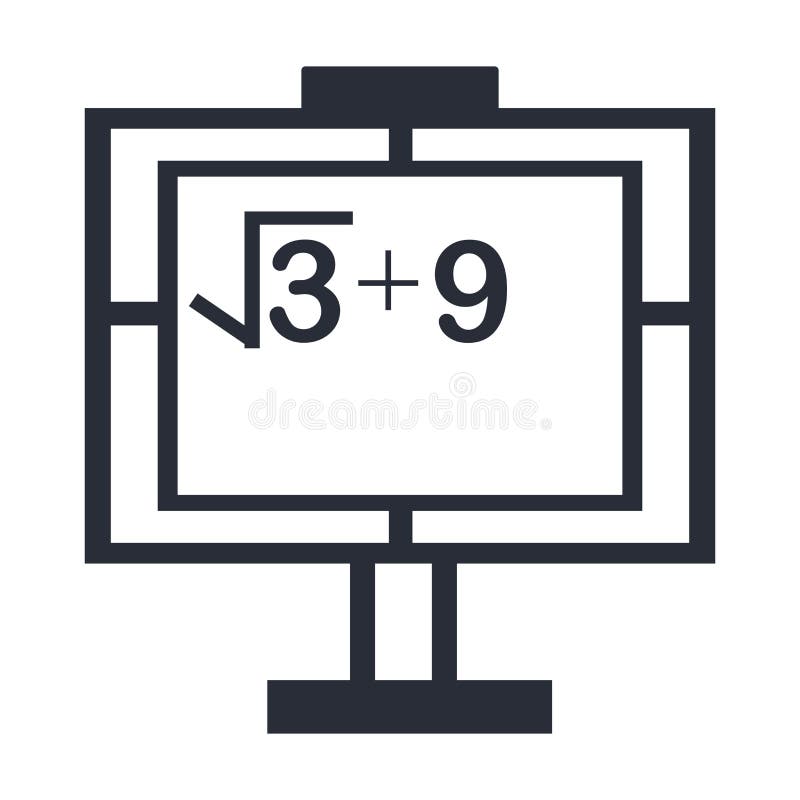 Math Class Icon Vector Sign and Symbol Isolated on White Background ...