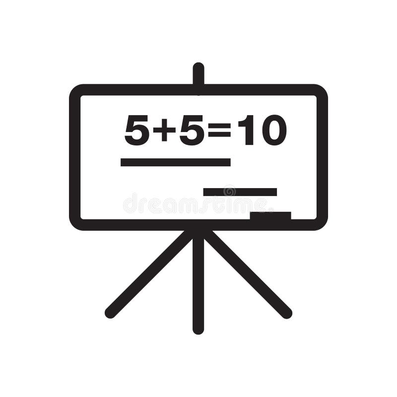 Math Class Icon Vector Sign and Symbol Isolated on White Background ...