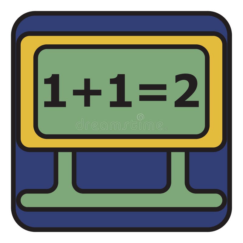 Math Class Icon Vector Sign and Symbol Isolated on White Background ...