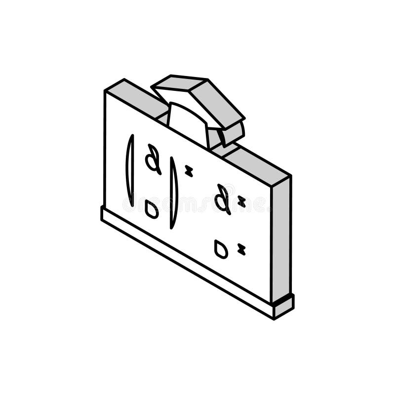 Math Class Primary School Isometric Icon Vector Illustration Stock ...