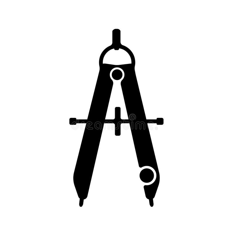 Math Compass Vector Icon Illustration Stock Vector - Illustration of ...