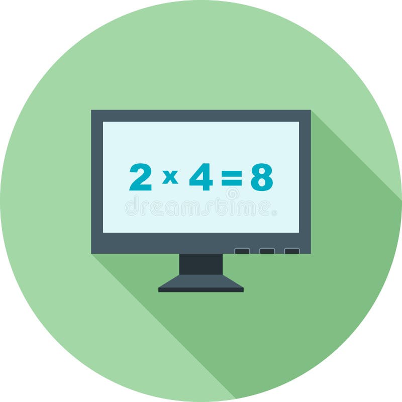 Math in Computer stock vector. Illustration of information - 101086722