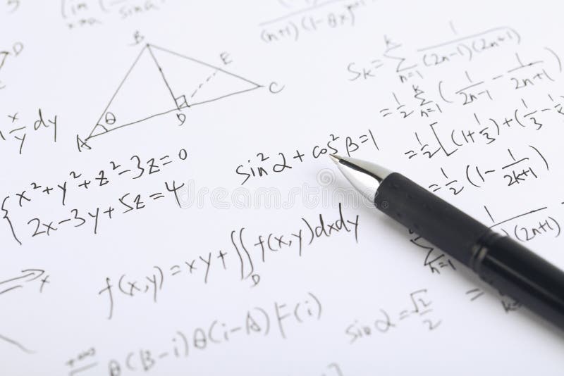 Complex Math Formulas stock photo. Image of handwriting - 71385312