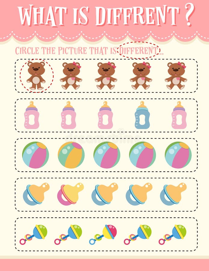 Math Count Number Worksheet Stock Vector - Illustration of count ...