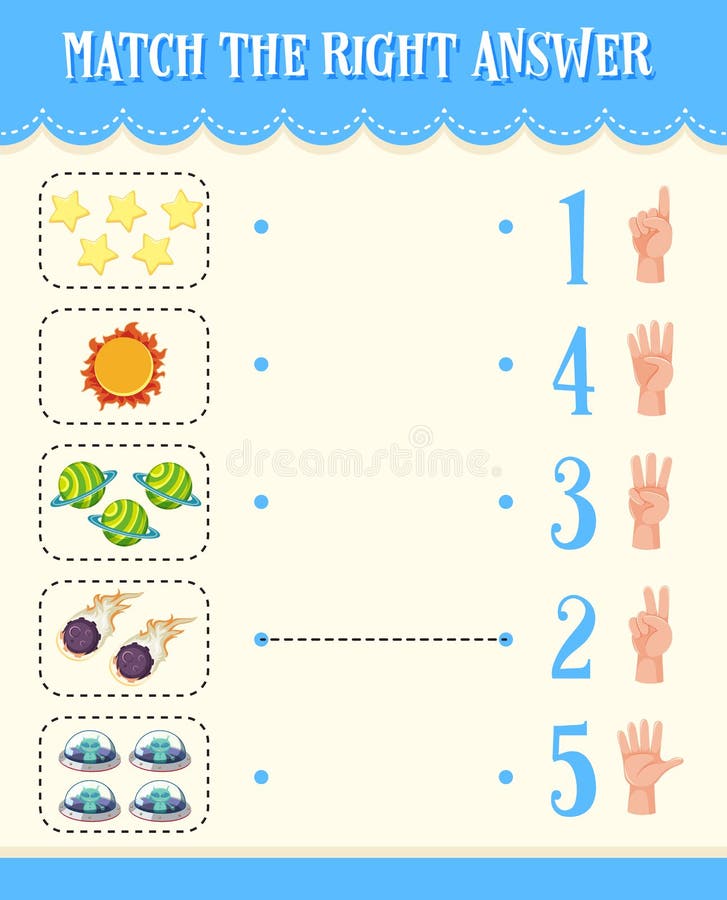 Math Count Number Worksheet Stock Vector - Illustration of counting ...