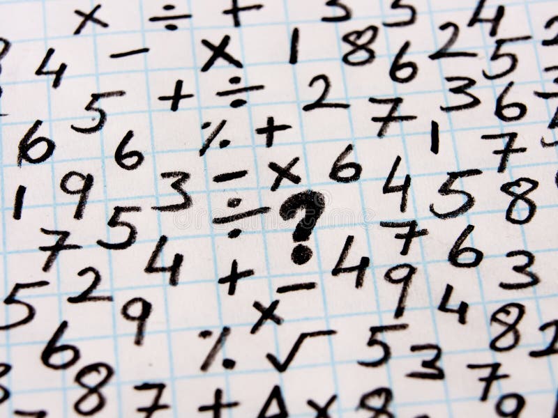 Mathematical Symbols and Problem Solving Stock Image - Image of ...