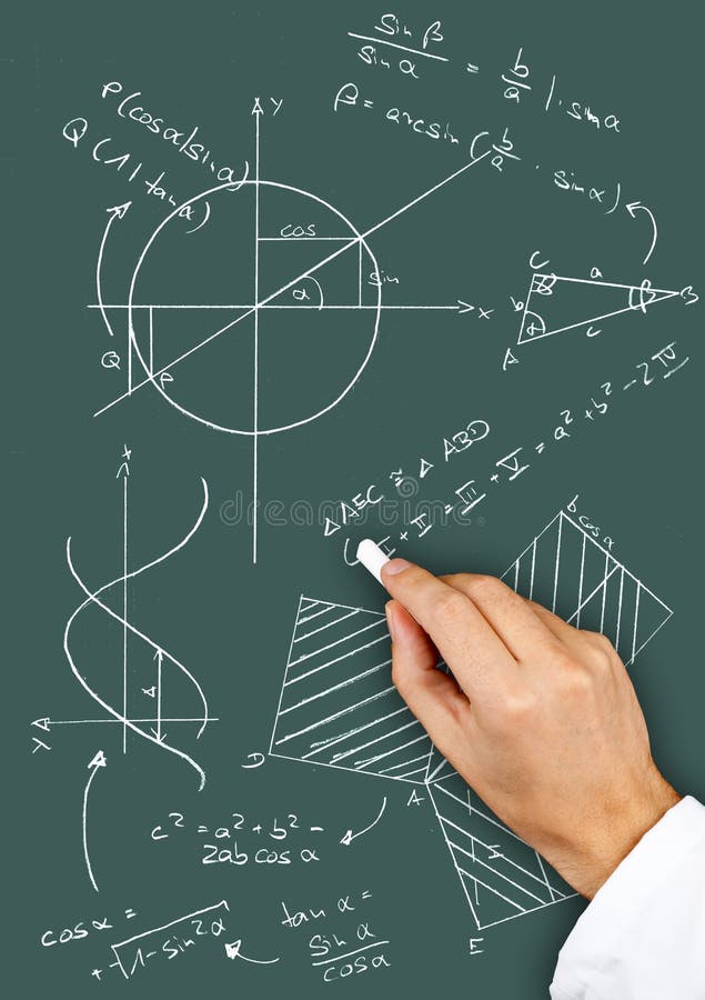 Math diagrams and formulas stock image. Image of research - 27657875