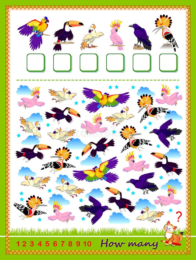Preschool Birds Math Stock Illustrations – 254 Preschool Birds Math ...