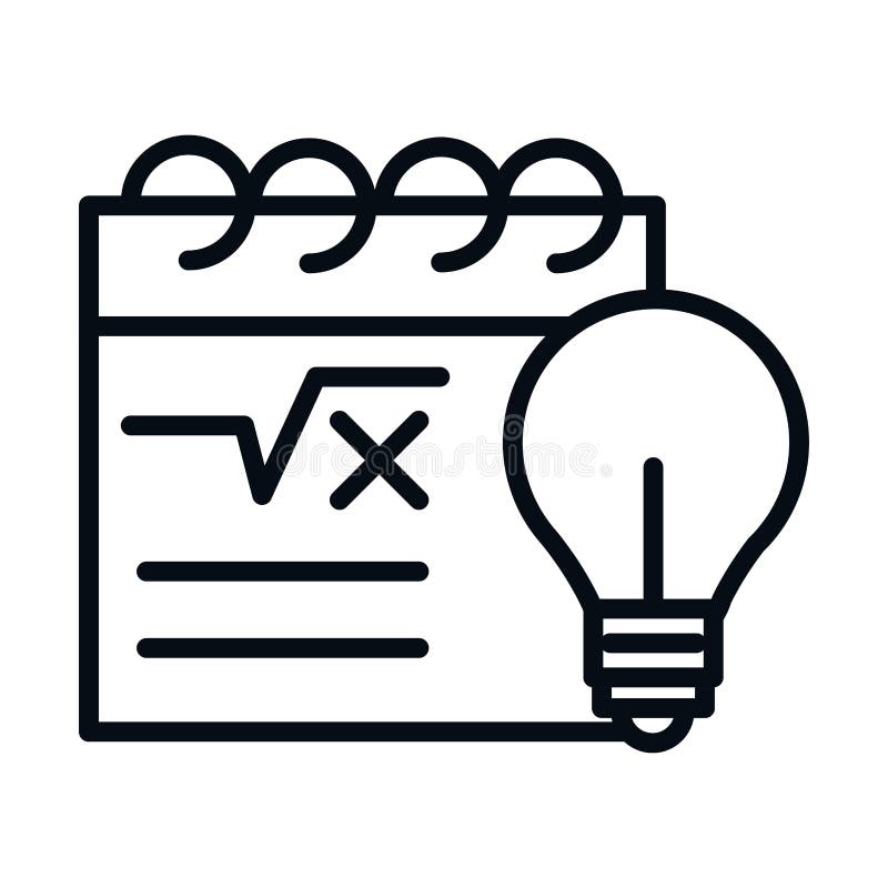 Math Education School Science Notepad Formula Algebra Line and Style ...