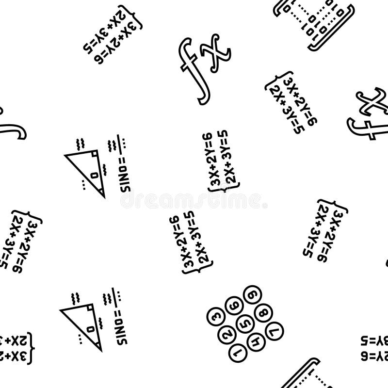 Math Education School Science Molecule Line and Style Icon Stock Vector ...