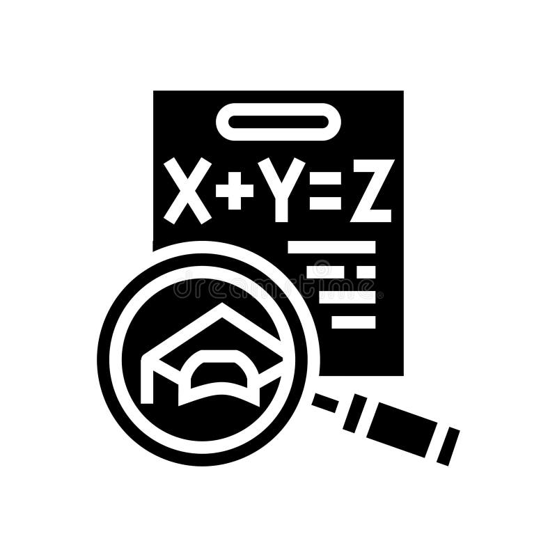 Math Education Science Glyph Icon Vector Illustration Stock Vector ...
