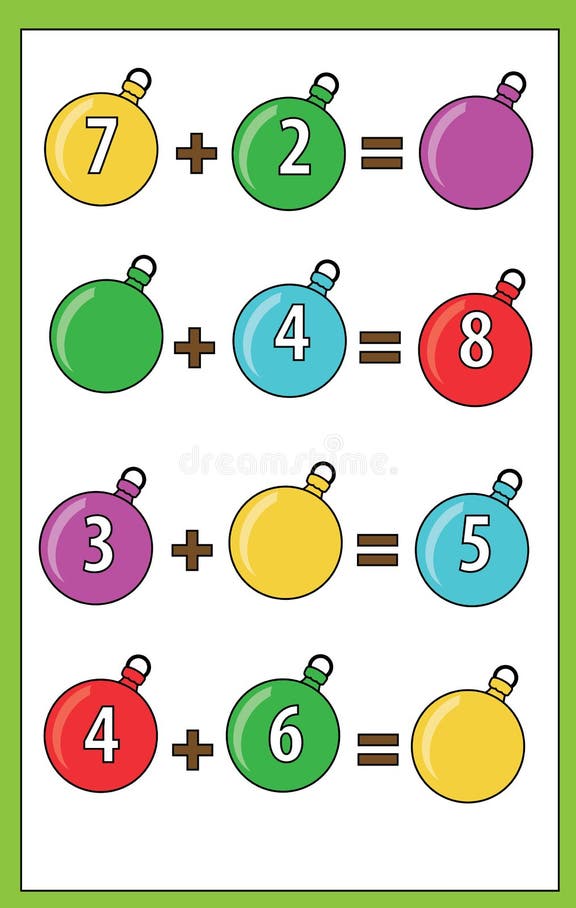 Math Educational Game for Children. Counting Equations. Addition ...