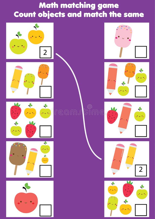 Children Educational Game. Mathematics Coloring Page with Duck. Solve ...