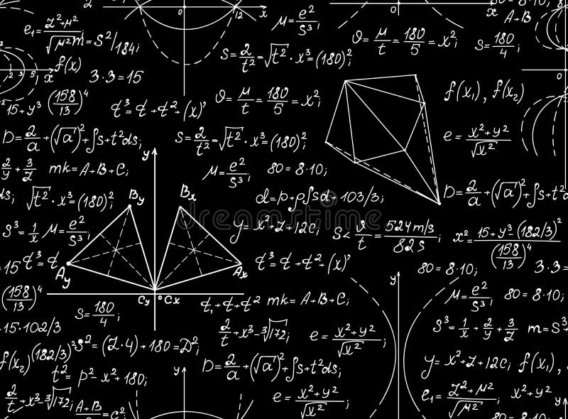 Math Educational Vector Seamless Pattern with Geometry Figures ...