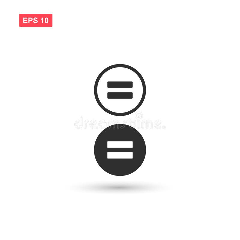 Math Equal Icon Vector Isolated 3 Stock Vector - Illustration of button ...