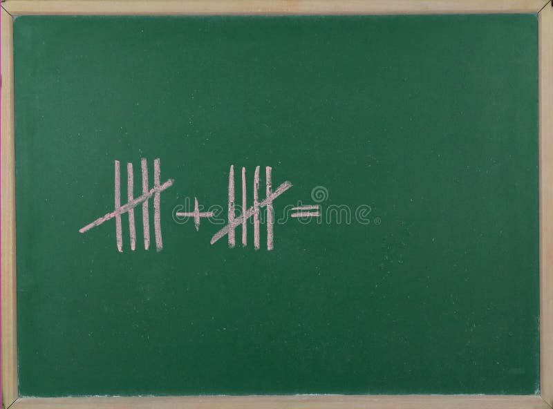 Math Equation on Chalk Board Stock Photo - Image of kboard, addition ...