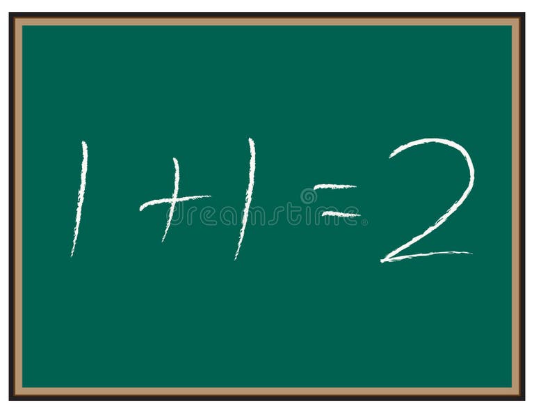 Math Equation on Chalkboard Stock Vector - Illustration of grade ...