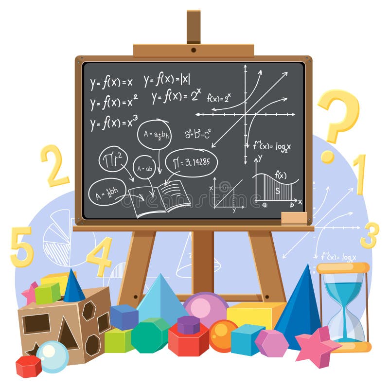 Math Equation on Chalkboard Icon Stock Vector - Illustration of ...