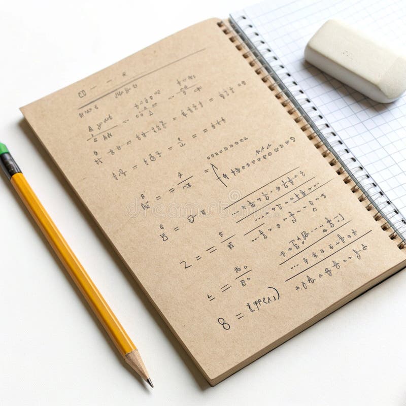 Math Equation Sheet Realistic Illustration Stock Illustration ...