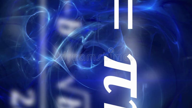 Math Equations and Formulas Flying and Disappearing in Distance Loop ...