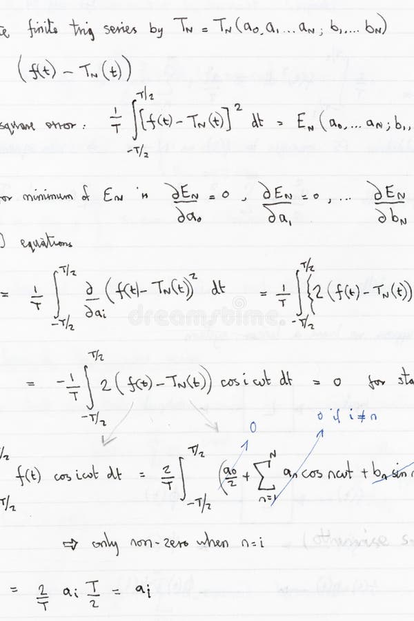 Physics equations stock photo. Image of calculation, close - 60293450