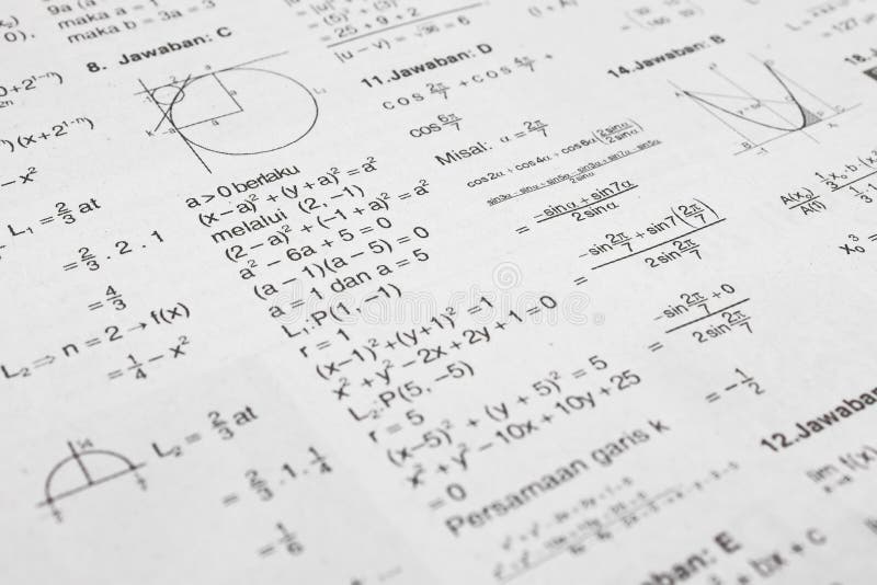 Math equations stock image. Image of angle, word, paper - 42636991