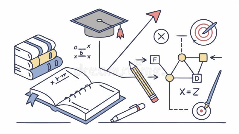 Math Equations and School Supplies, Education and Learning, Academic ...