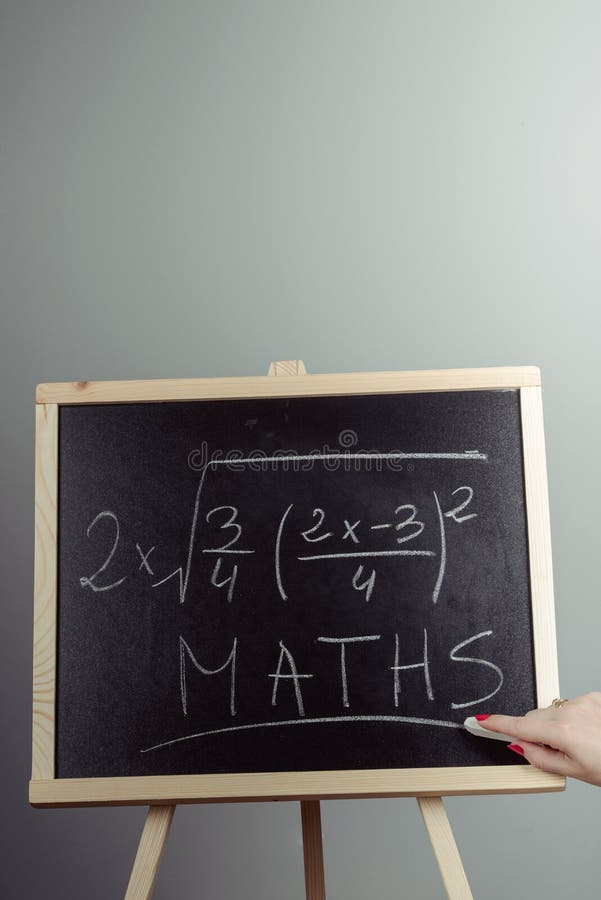 Math Exercise on Chalkboard Stock Photo - Image of detail, dark: 157777208