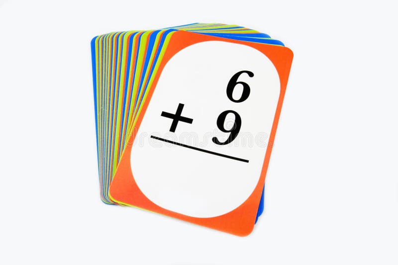 Math Flash Cards stock photo. Image of green, math, orange - 8276114