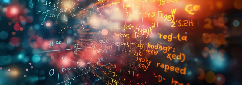 Math Formula Banner. Science Backgrounds Concept Stock Illustration ...