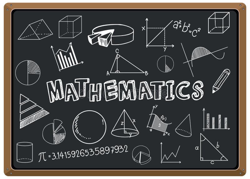 Math Formula on Blackboard Isolated Stock Vector - Illustration of ...