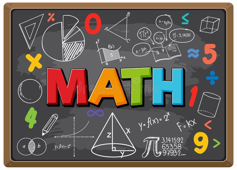 Math Formula on Blackboard Isolated Stock Vector - Illustration of ...