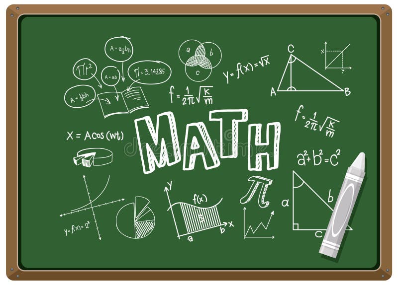 Math Formula on Blackboard Isolated Stock Vector - Illustration of ...