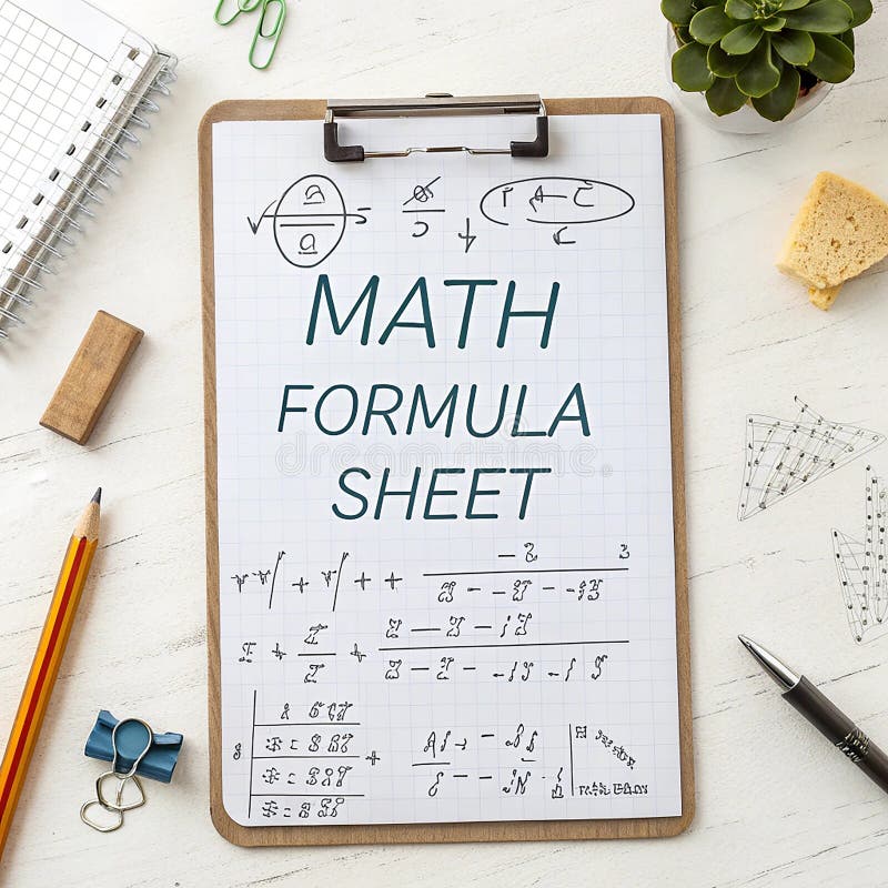 Math Cheat Sheet Stock Illustrations – 50 Math Cheat Sheet Stock ...
