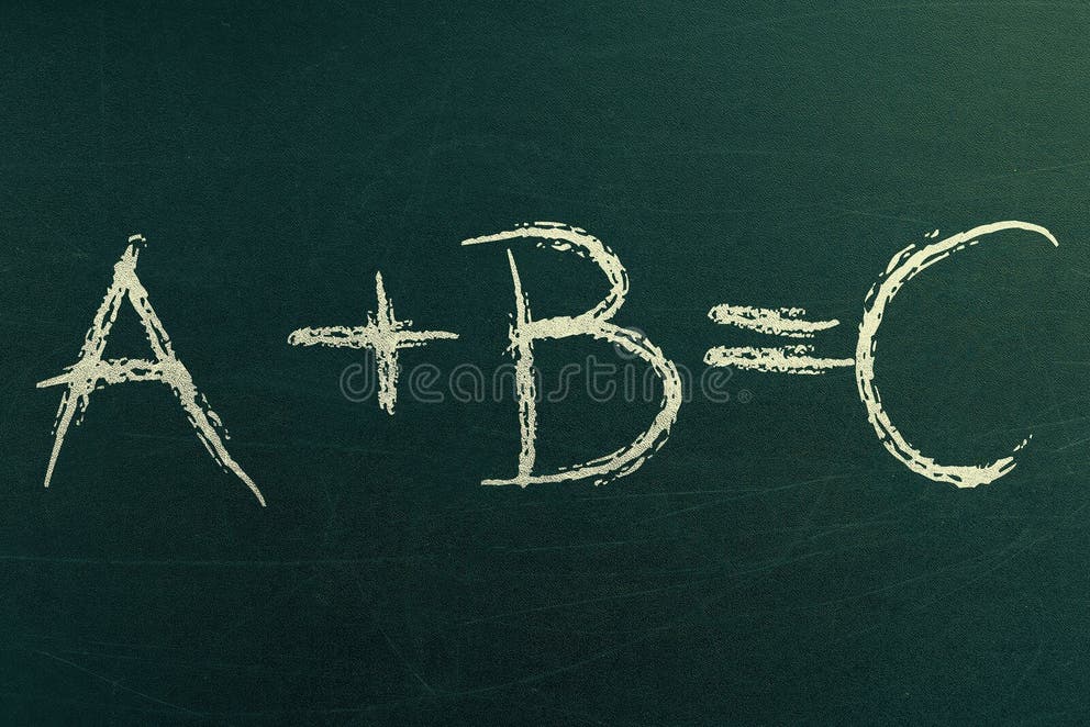 Math Formula with Variables a Plus B Equals C Stock Image - Image of ...