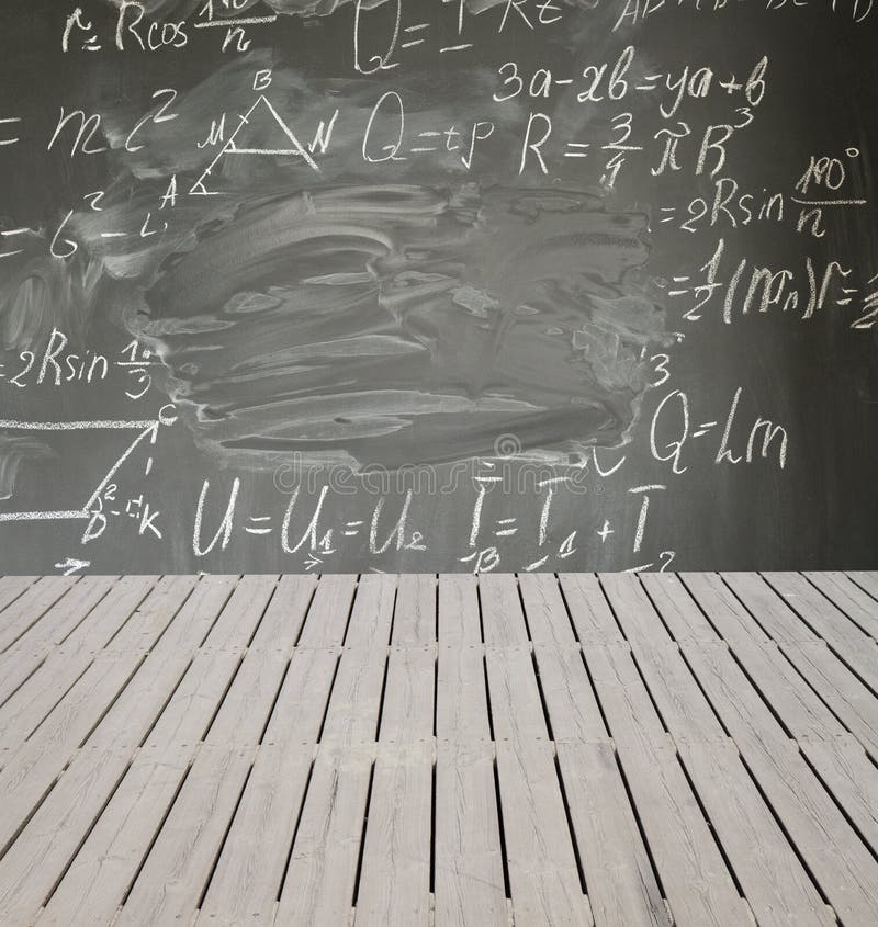 Math Formulas on Black Board Stock Photo - Image of classroom ...