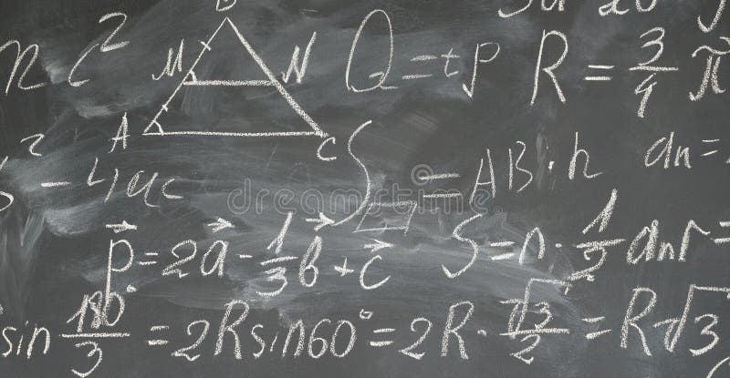 Math Formulas on Black Board Stock Photo - Image of chalkboard ...