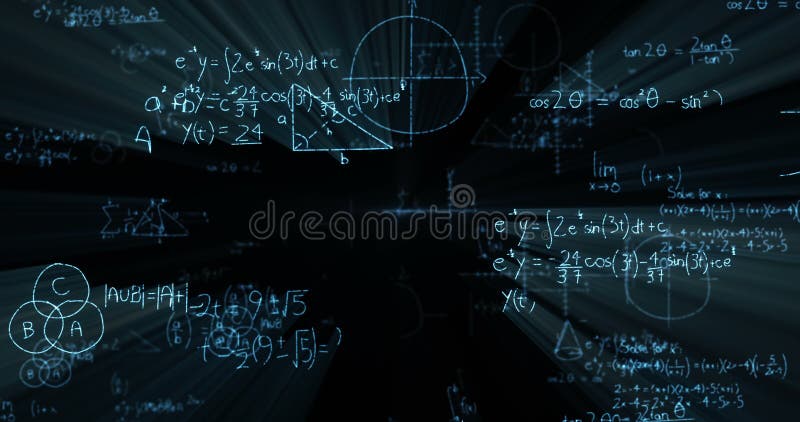 Math Formulas on Blackboard Stock Illustration - Illustration of ...