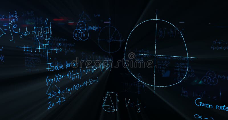 Math Formulas on Blackboard Stock Illustration - Illustration of ...