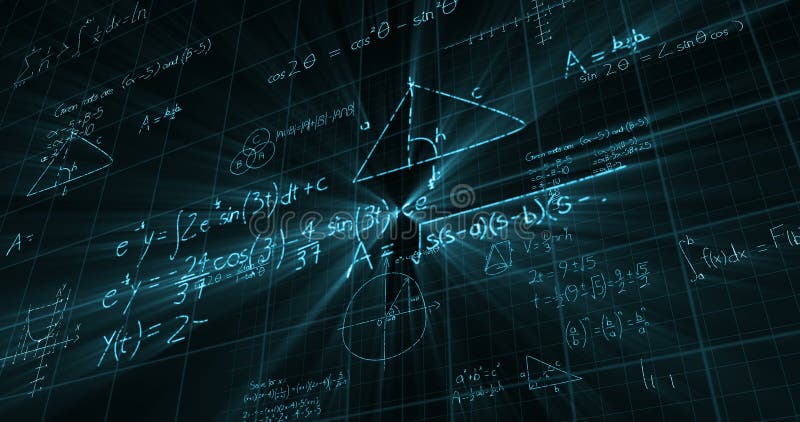 Math Formulas on Blackboard Stock Illustration - Illustration of ...