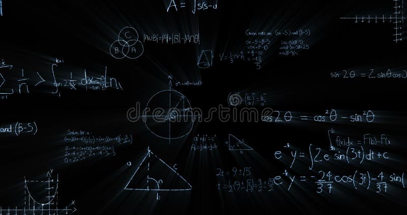 Math Formulas on Blackboard Stock Illustration - Illustration of ...