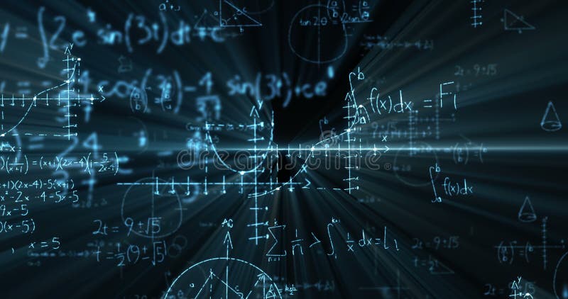 Math Formulas in Motion on Blackboard Stock Footage - Video of dynamics ...