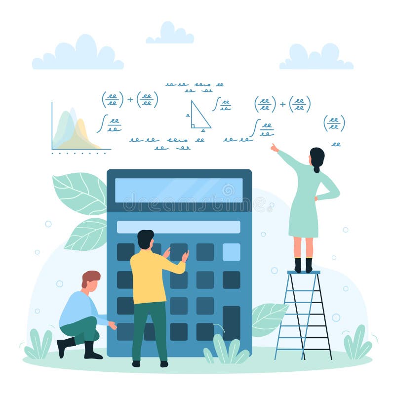 Math Formulas and Calculation, Mathematics School or University Lesson ...