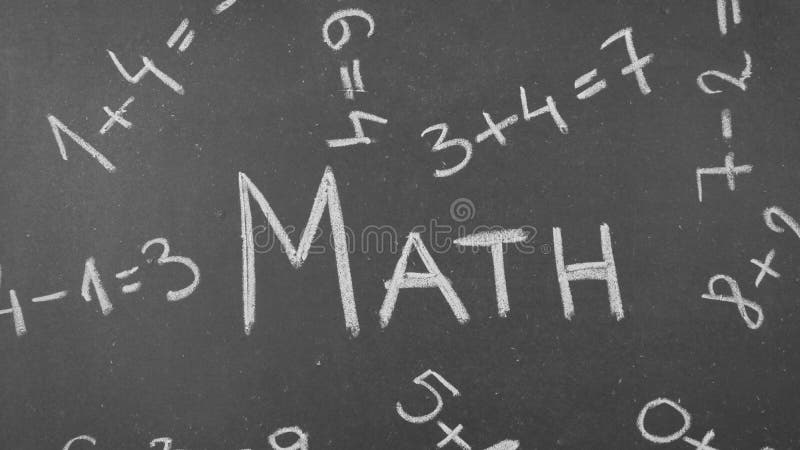Math Formulas on Chalkboard Stock Photo - Image of calligraphy, correct ...